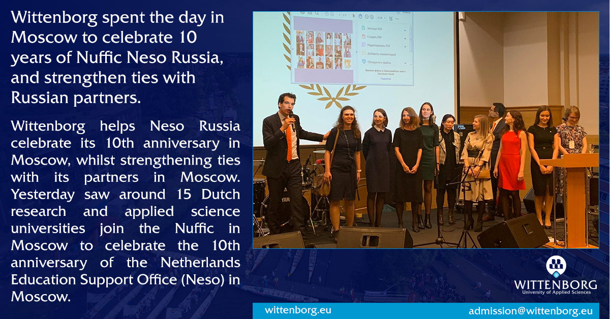 Wittenborg in Moscow to celebrate 10 years of Nuffic Neso Russia