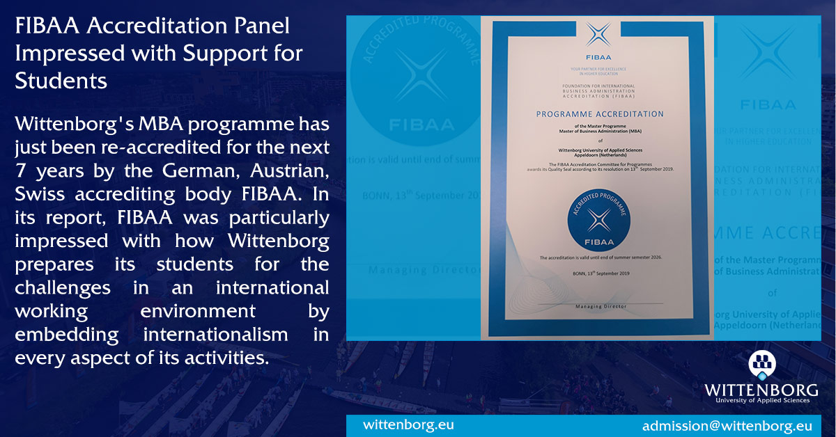 Good News as Wittenborg's MBA Programme Accredited for Another 7 Years