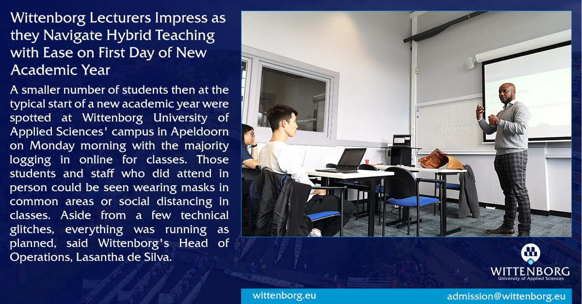 What Wittenborg Classes Looked Like on First Day of New Academic Year