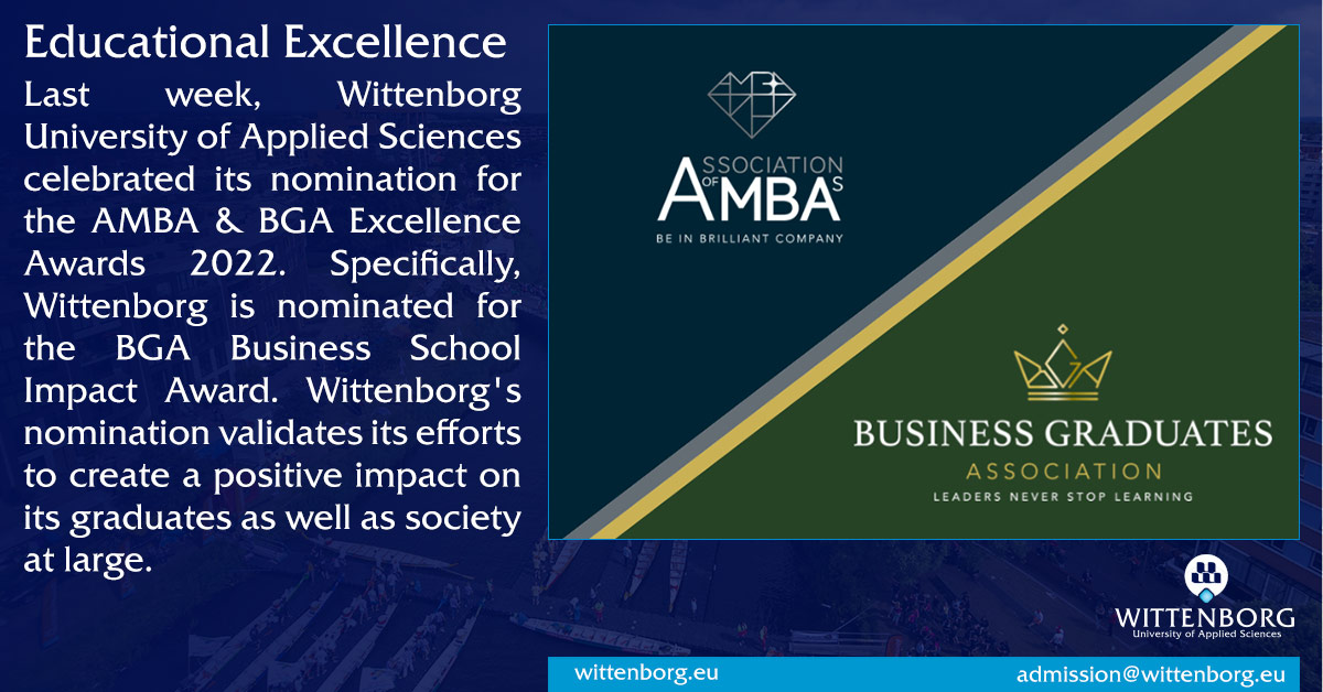 AMBA & BGA Excellence Awards 2022 Wittenborg Secures Nomination