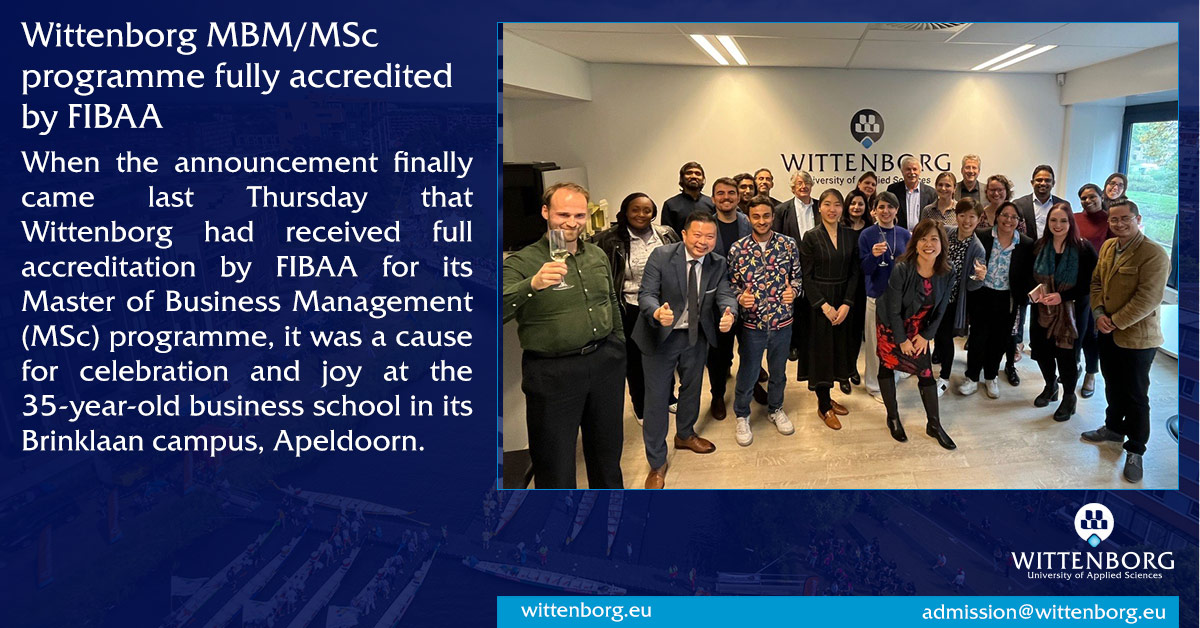 Great Celebration for Wittenborg as MBM/MSc Programme on Track for ...