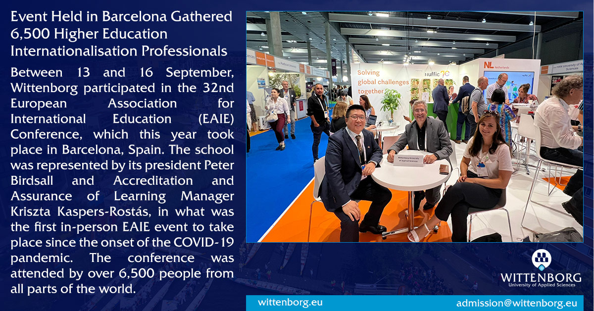 Wittenborg Attends EAIE Conference: Focus on Internationalisation and ...