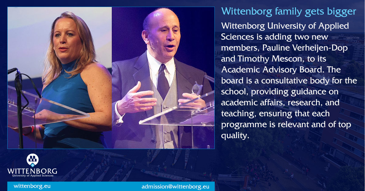Pauline Verheijen-Dop and Tim Mescon Join Wittenborg’s Advisory Board